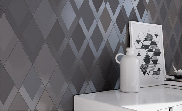 Diamond Shape And Triangle Tile mosaic pattern 3d wall – WC Tiles