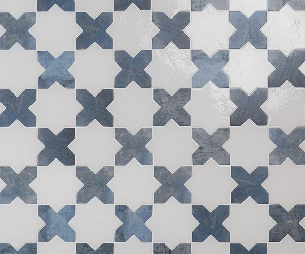 Star and cross tile porcelain ceramic cross & star tiles – WC Tiles