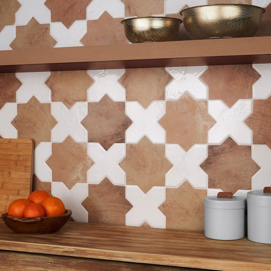 Malta Star & Cross Porcelain Tile Matte & Polished 6x6 – WC Tiles
