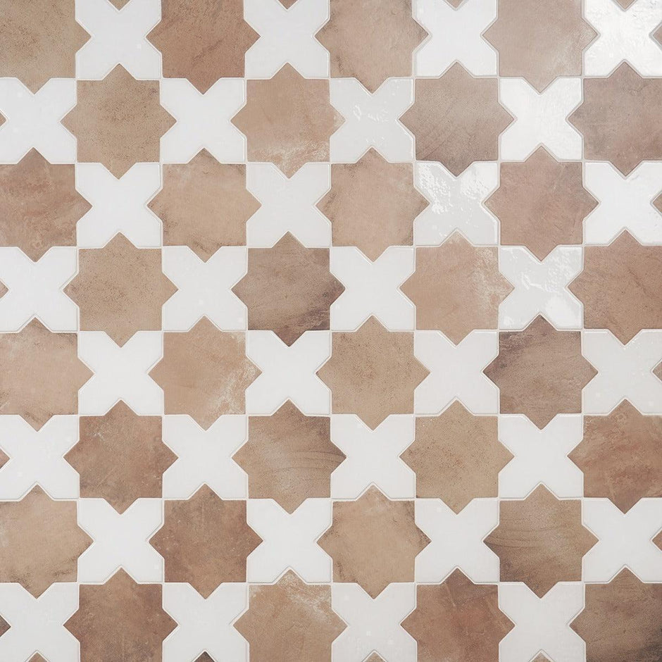 Malta Star & Cross Porcelain Tile Matte & Polished 6x6 – WC Tiles