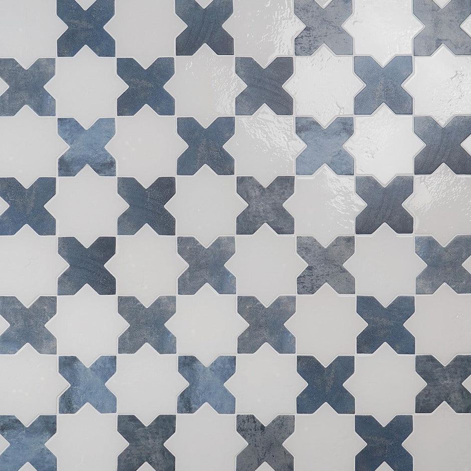 Star and cross tile porcelain ceramic cross & star tiles – WC Tiles